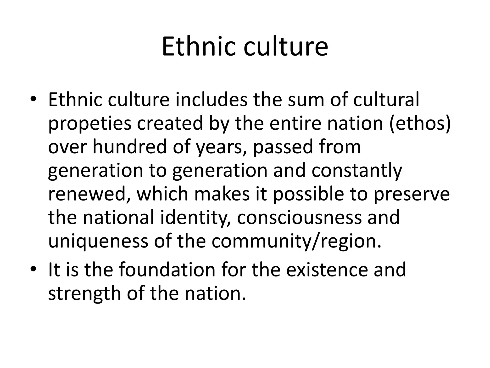 Ethnic culture and games | PPTX