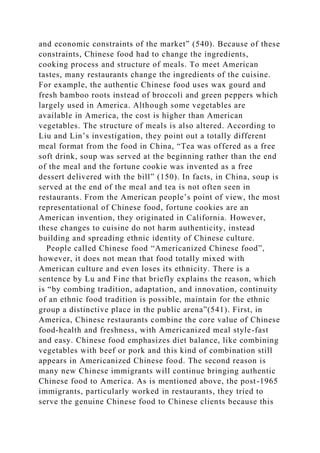 Ethnic Food of Cross-Culture Adaptation What role .docx