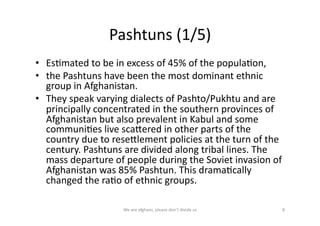 Ethnic groups of afghanistan | PDF