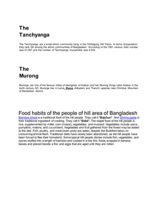 Ethnic groups of bangladesh (chittagong hill track) | DOCX