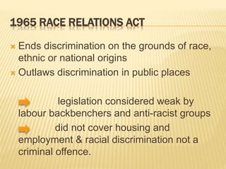 Lecture on Ethnicities, minorities and immigration in Britain | PPTX