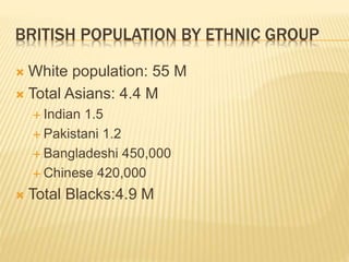 Lecture on Ethnicities, minorities and immigration in Britain | PPTX