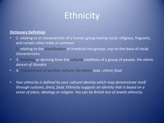 Ethnicity Representations in the Media | PPTX