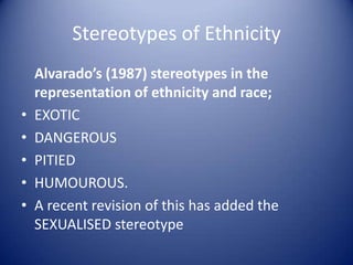 Ethnicity Representations in the Media | PPTX