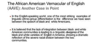 Ethnicity and language use | PPTX
