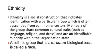 Ethnicity and language use | PPTX