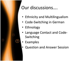 Ethnicity and multilingualism (fixed) | PPT