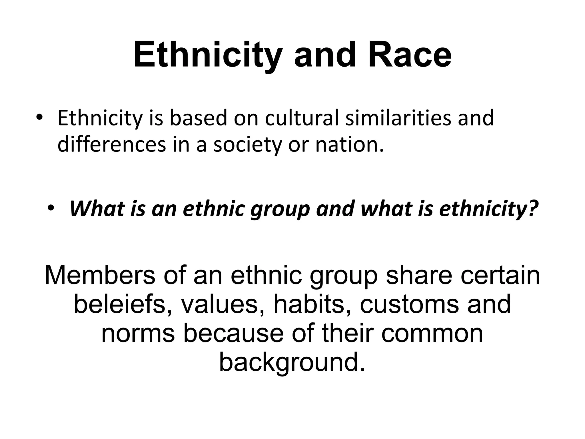 Ethnicity and race | PPTX