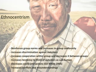 Ethnicity, Ethnocentrism and Human Adaptation | PPT