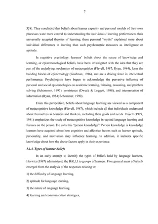 Ethnic minority students beliefs about English language learning-A ...