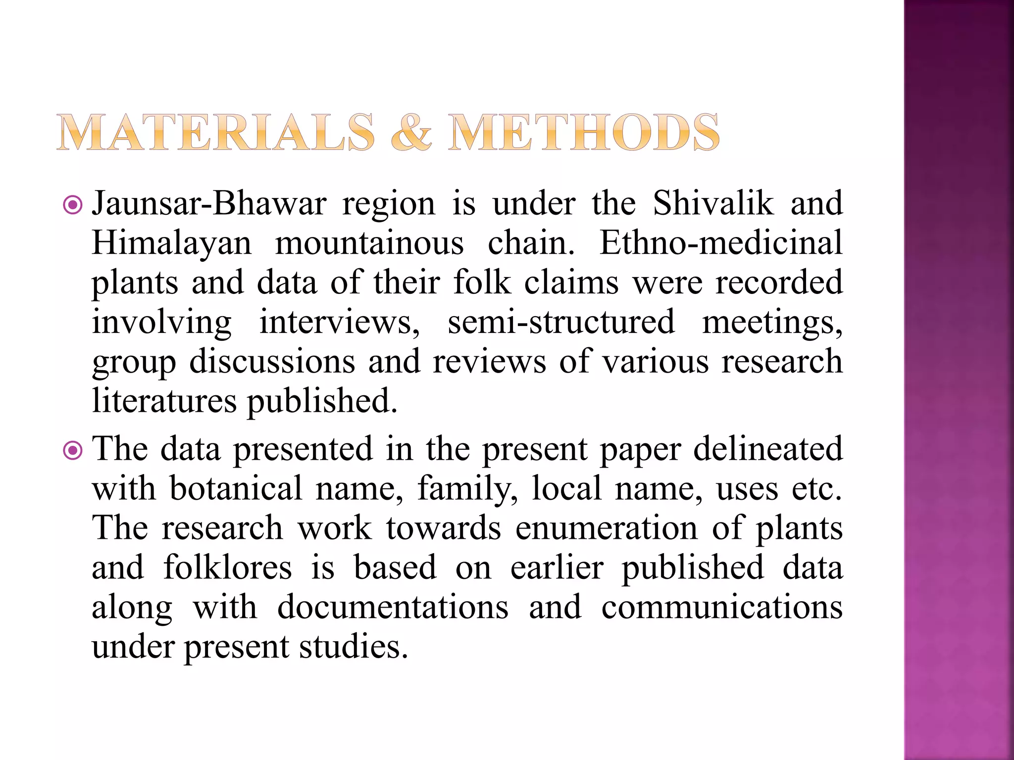 Ethno-medicinal and Foods Folklore of Jaunsari Tribe and.pptx