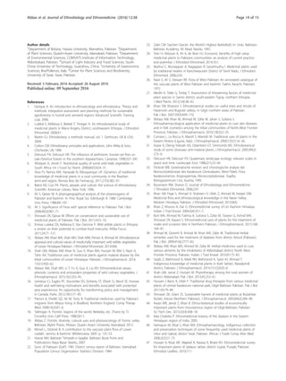 Ethnobotany of the balti community, tormik valley, karakorum range ...