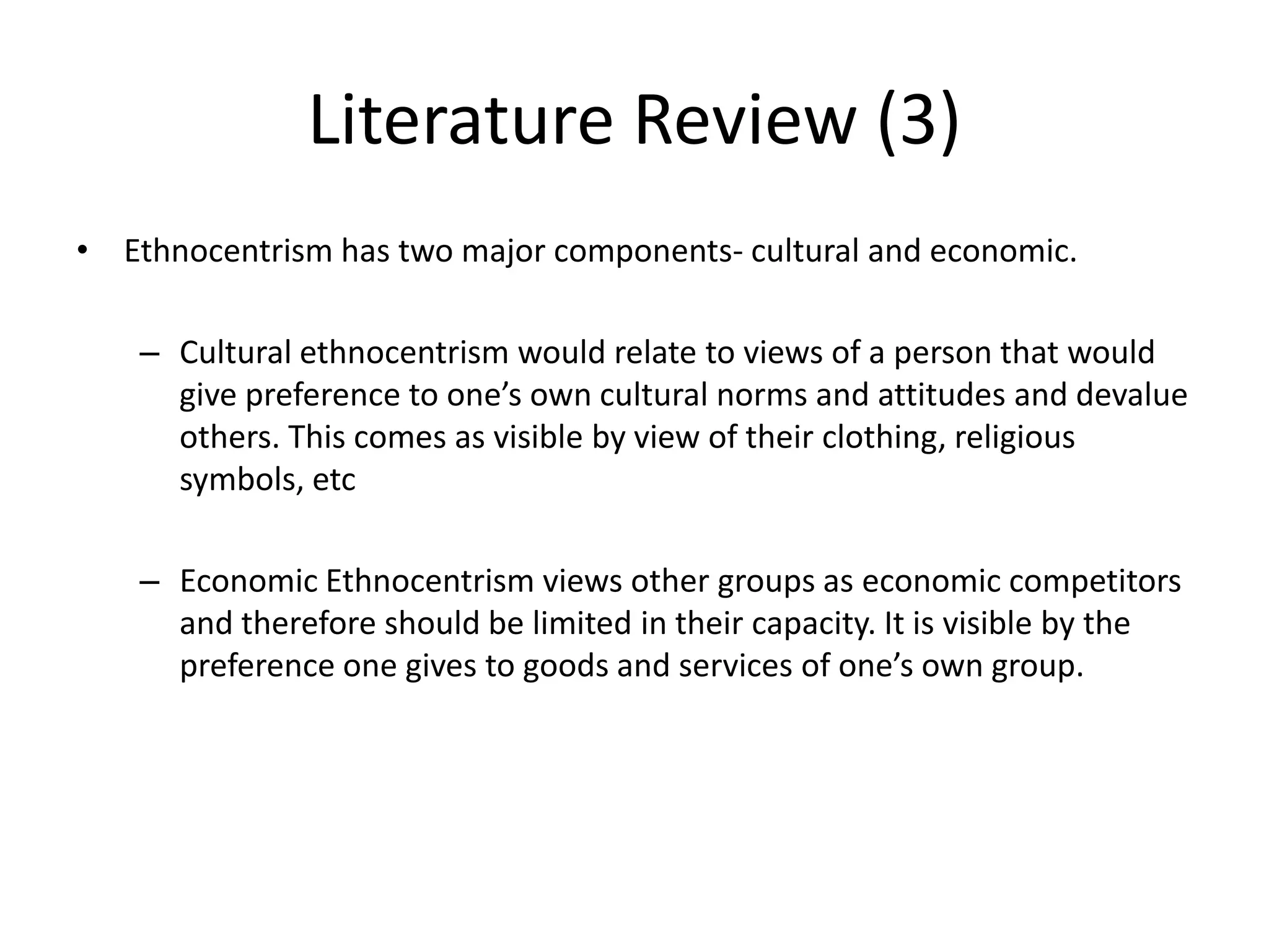 Ethnocentric tendencies presentation fobe | PPTX