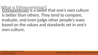 eTHNOCENTRISM AND CULTURAL RELATIVISM.pptx