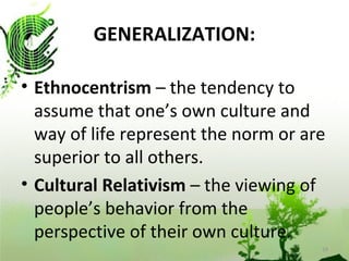 Ethnocentrism and relativism | PPT