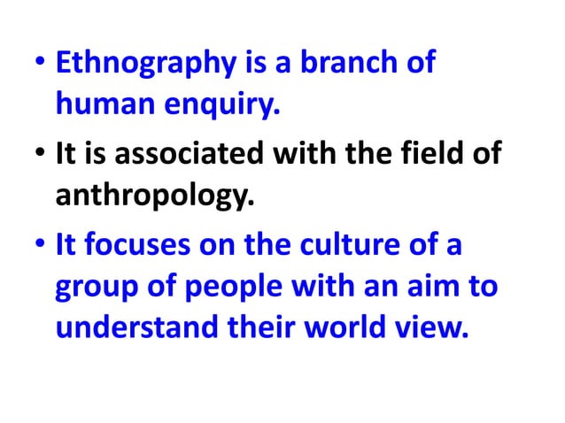 ETHNOGRAPHIC RESEARCH DESIGN | PPTX