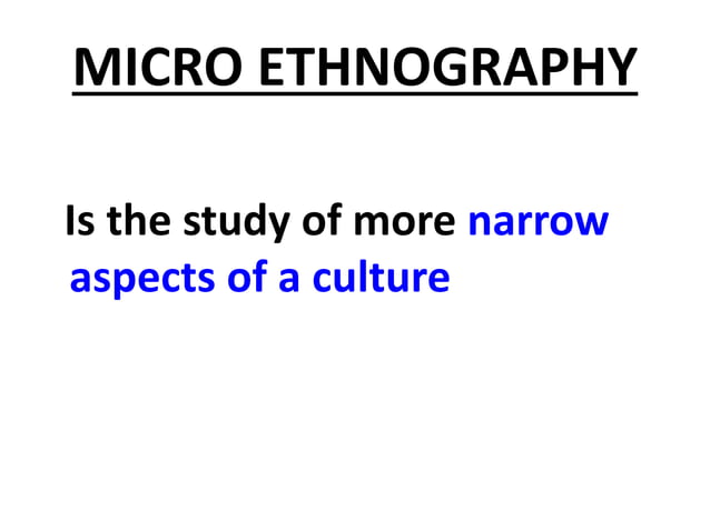 ETHNOGRAPHIC RESEARCH DESIGN | PPTX