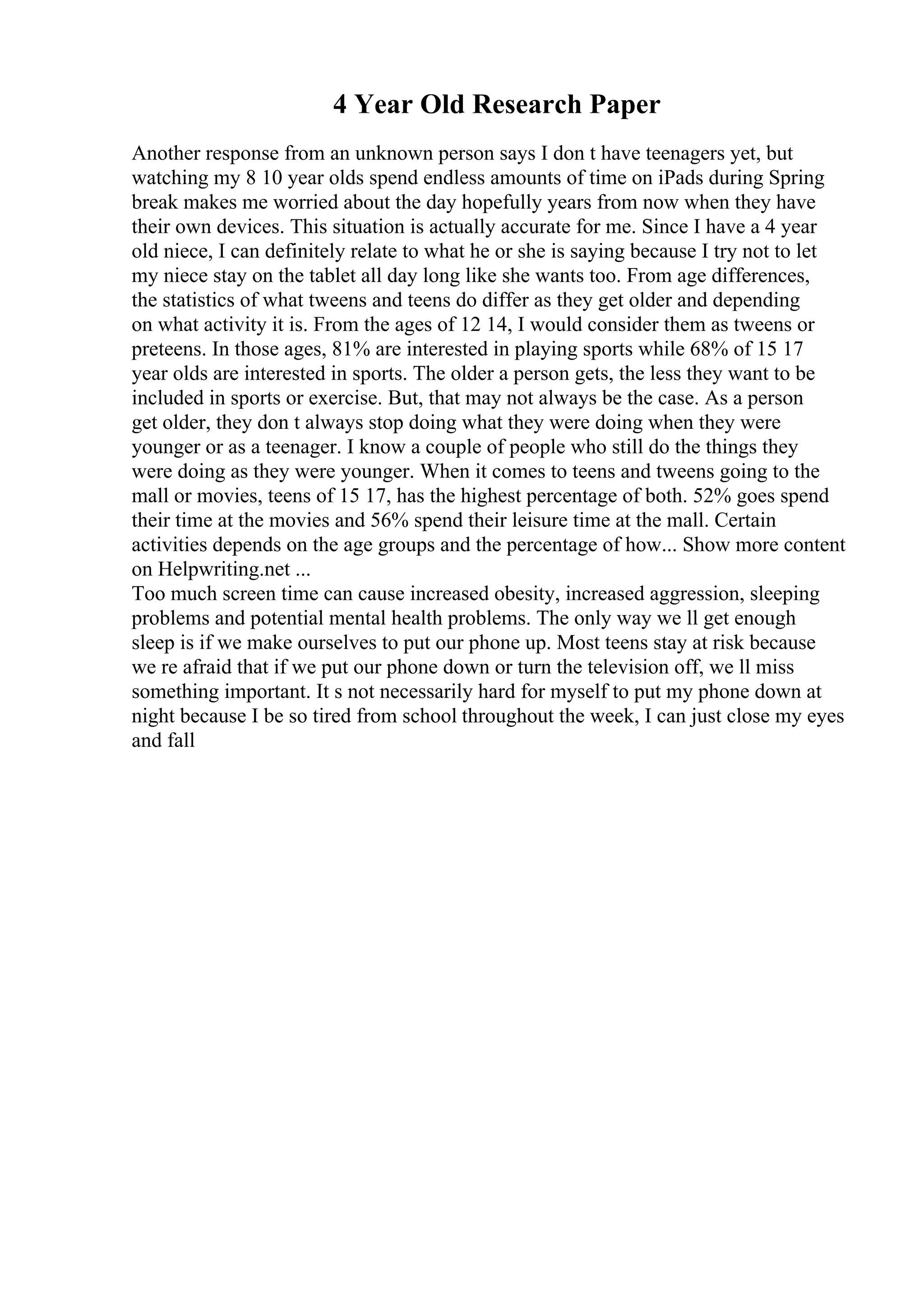 Ethnographic Essay Example | PDF