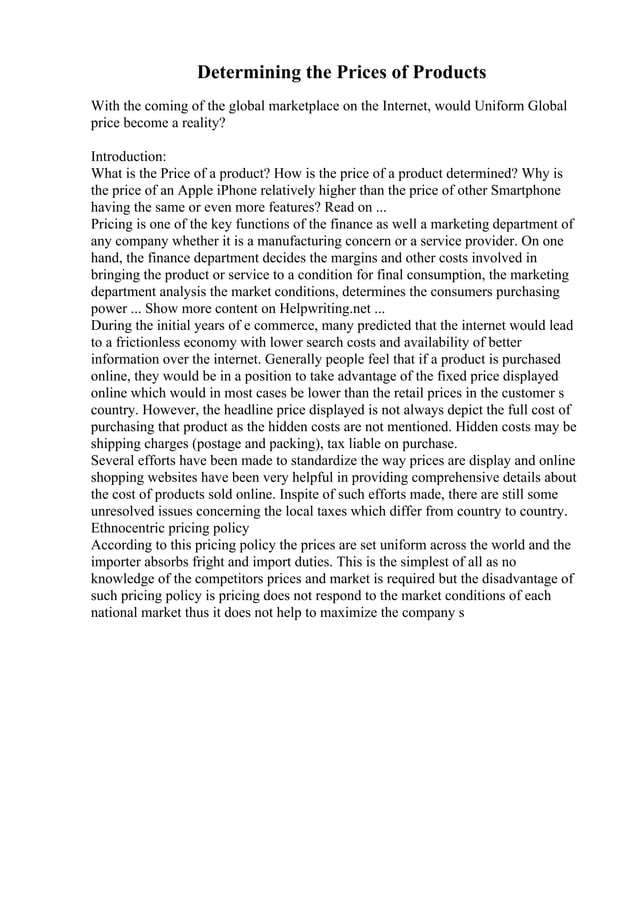 Ethnographic Essay Example | PDF