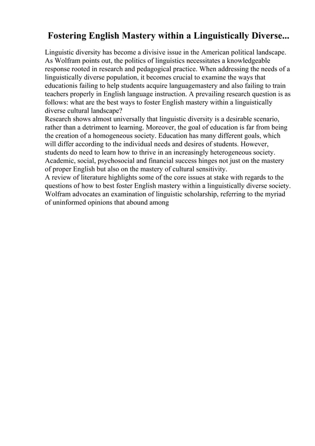 Ethnographic Essay Example | PDF