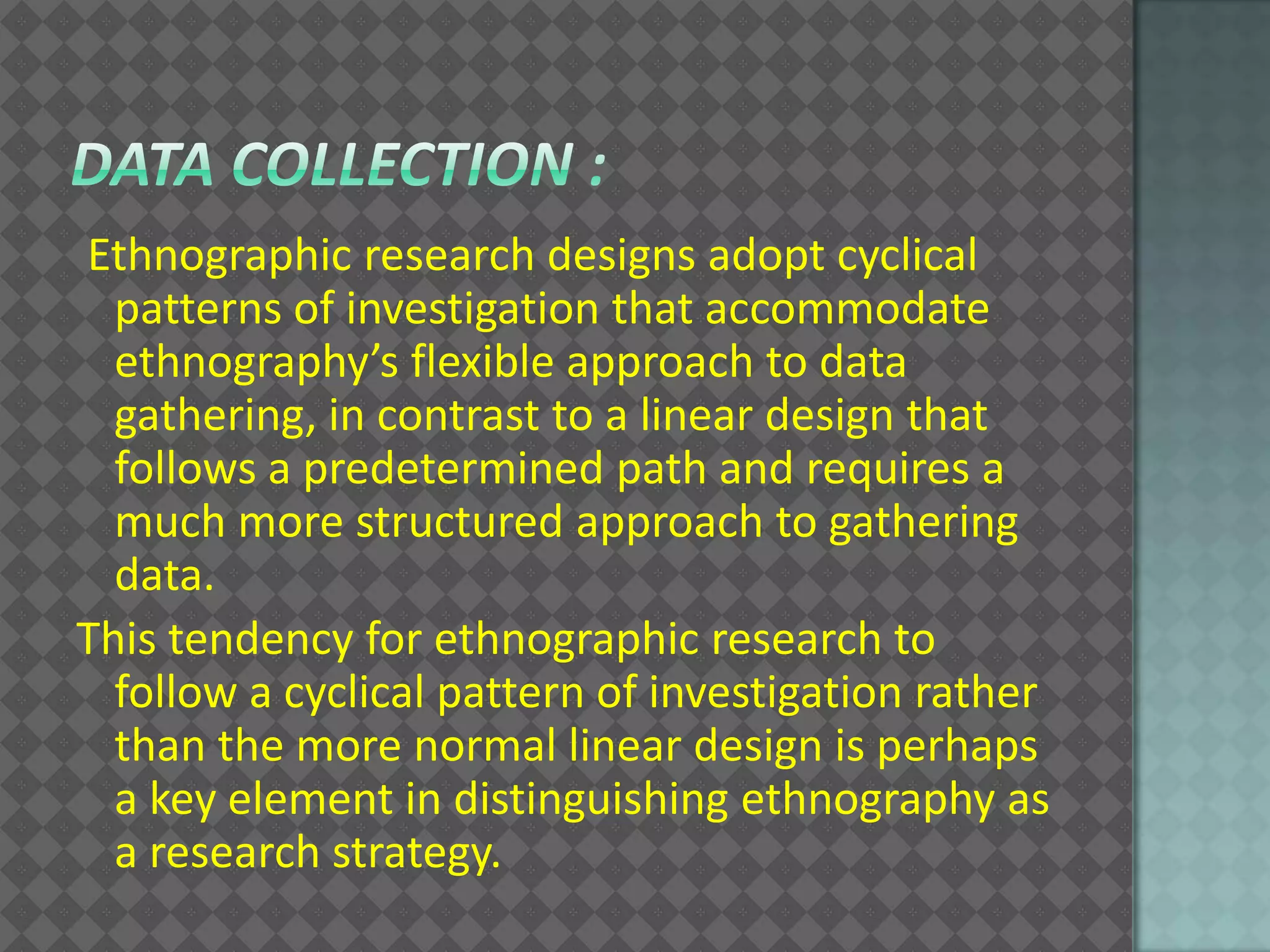 Ethnographic methods in Entrepreneurship Research | PPTX