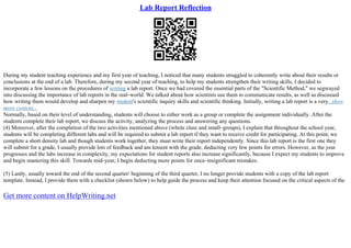 Ethnographic Report Sample | PDF