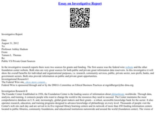 Ethnographic Report Sample | PPT