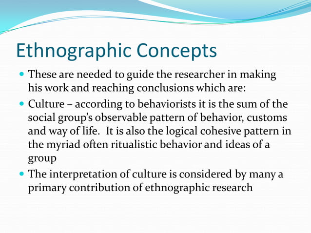 Ethnographic research | PPTX