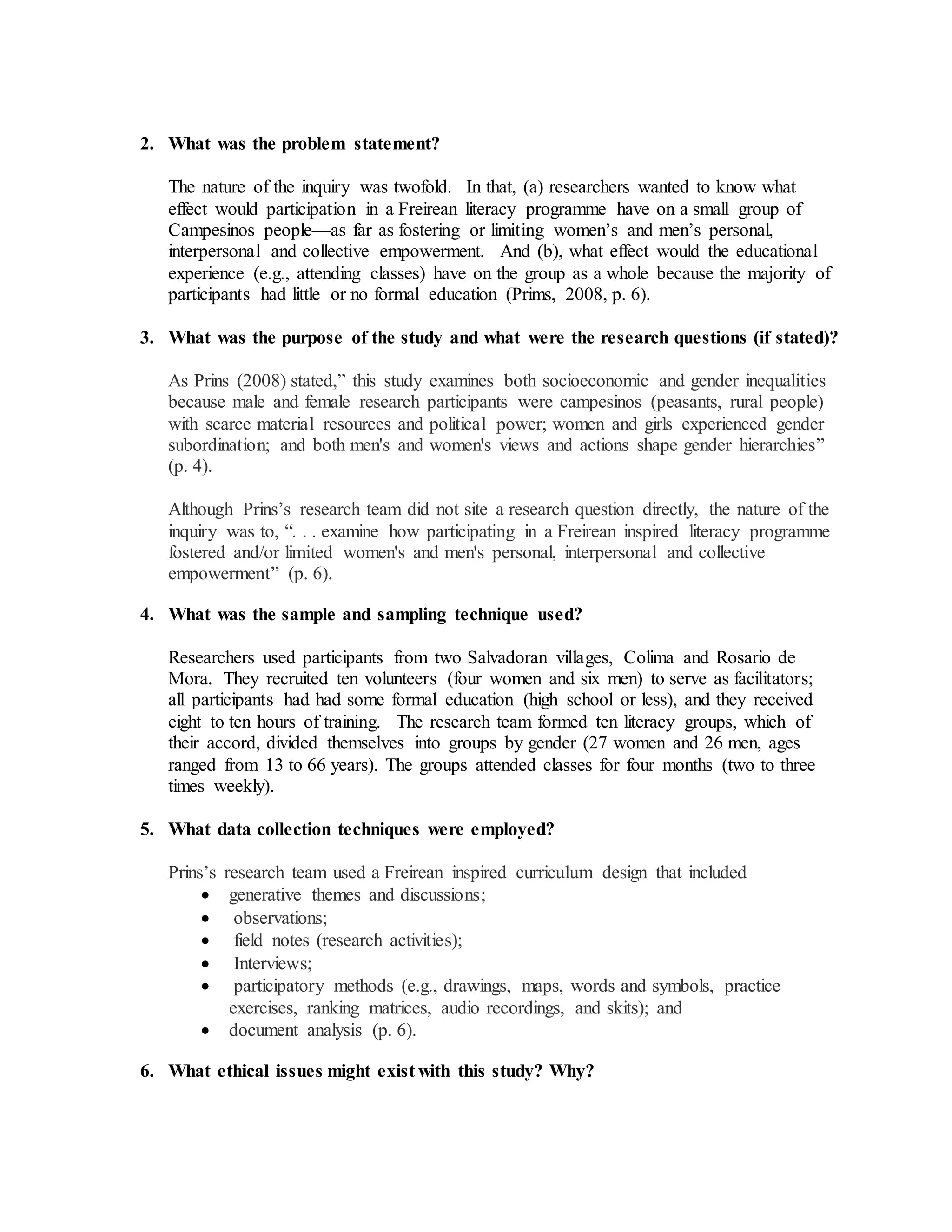 Ethnographic Research Sample | DOCX