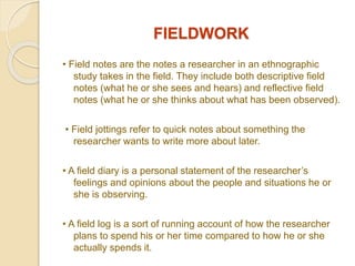 Ethnographic research | PPTX | Education