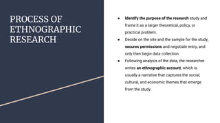 Ethnographic research methodology (ss) | PPTX