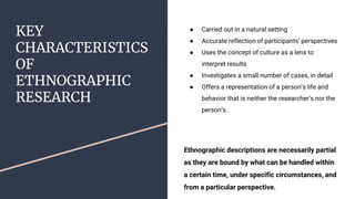 Ethnographic research methodology (ss) | PPTX