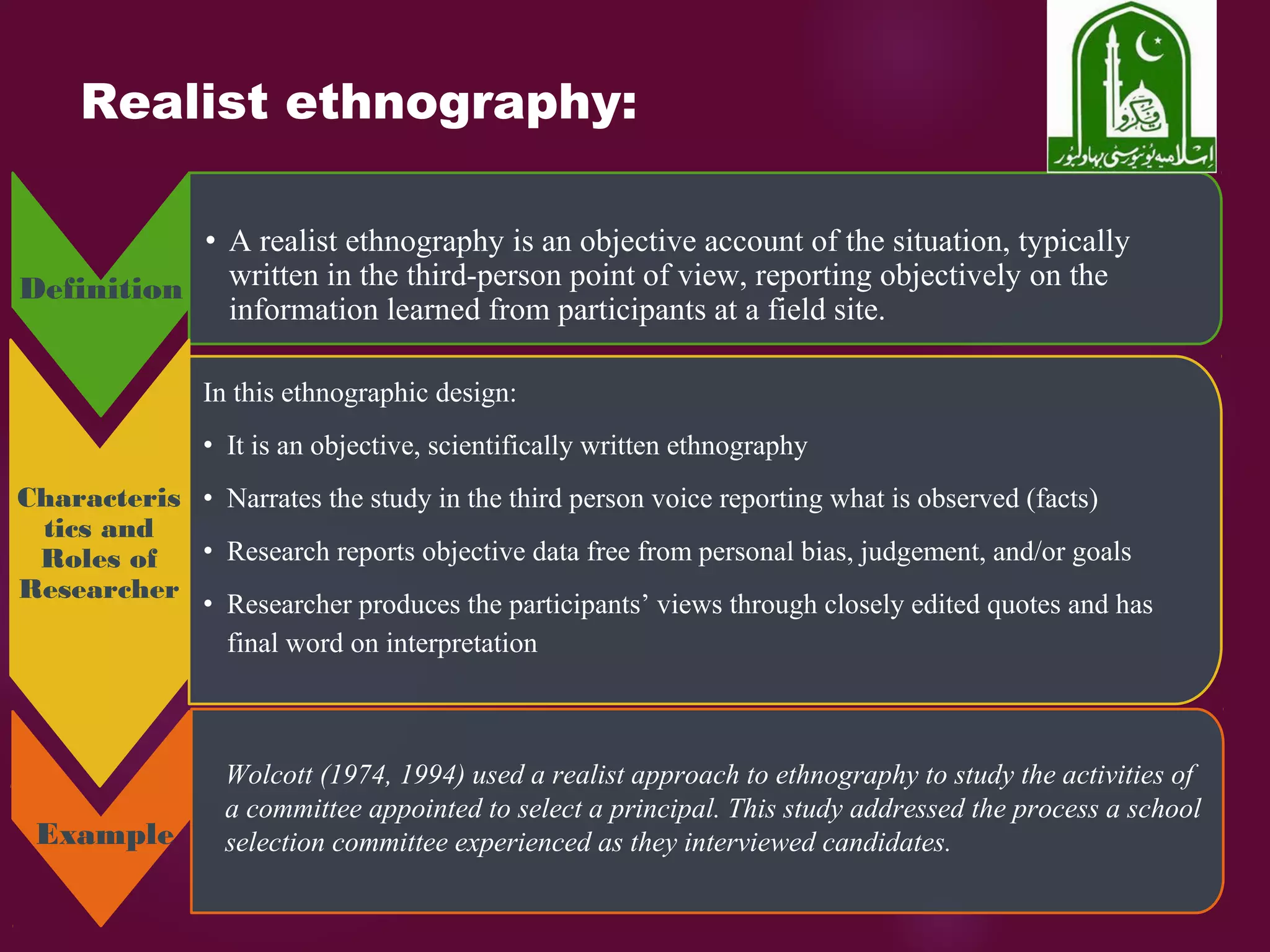 Ethnographic studies by hina kaynat | PPT