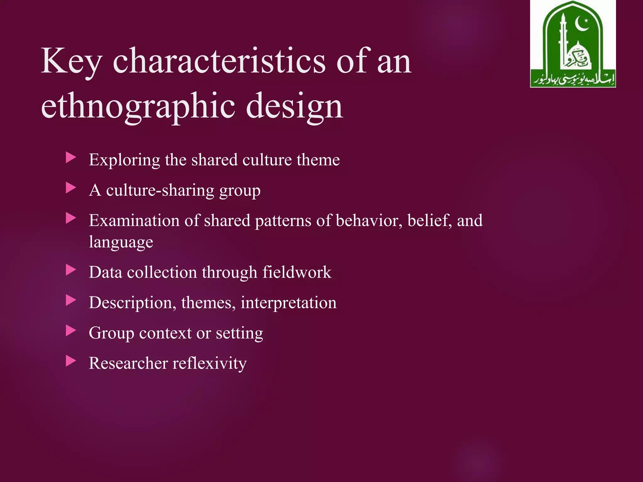 Ethnographic studies by hina kaynat | PPT