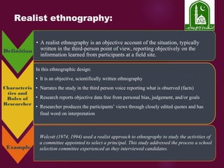 Ethnographic studies by hina kaynat | PPT