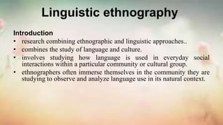 Introduction to Ethnography Ethnography-1.pptx