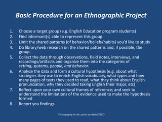 Ethnography | PPTX