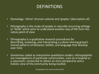 Ethnography | PPTX
