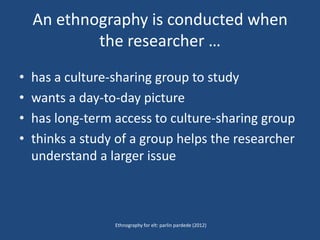 Ethnography | PPTX