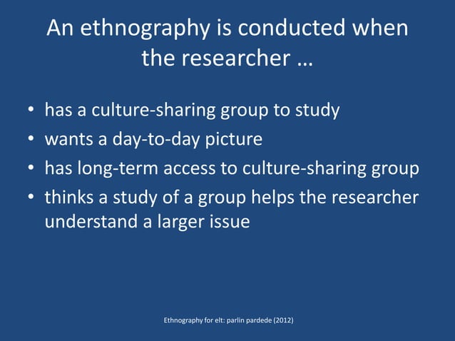 Ethnography | PPTX | Education