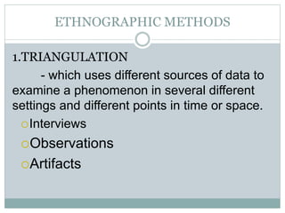 Ethnography | PPTX