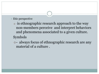 Ethnography | PPTX