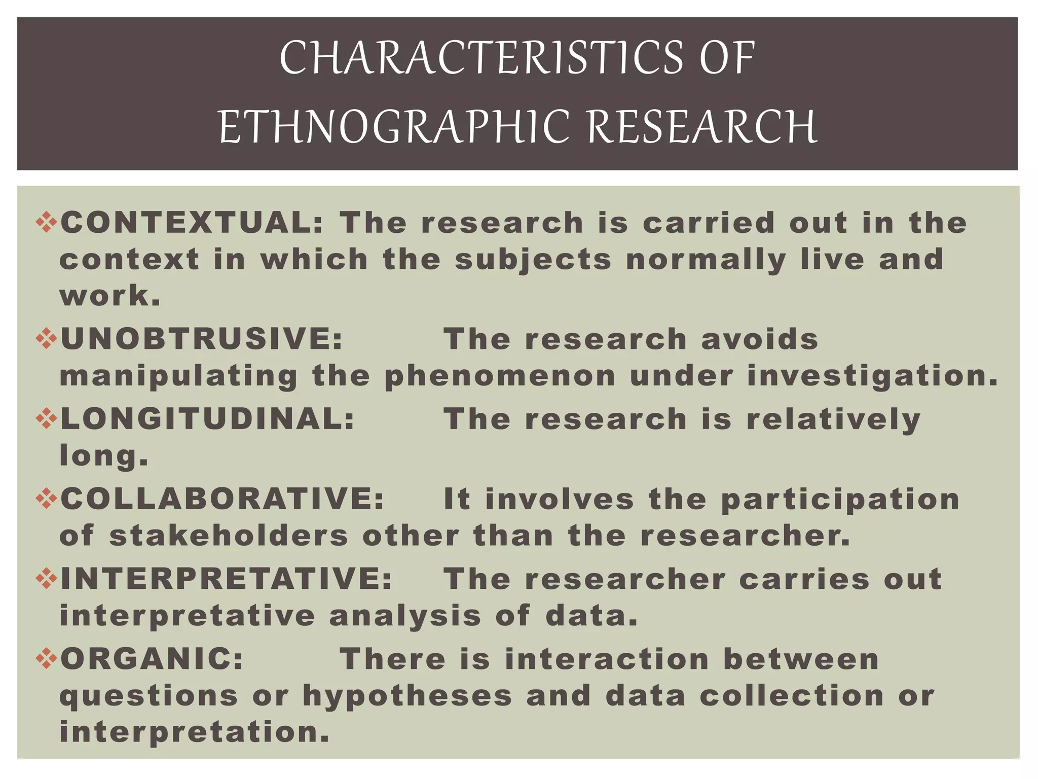 Ethnography - Ethnographic Research | PPTX | Science