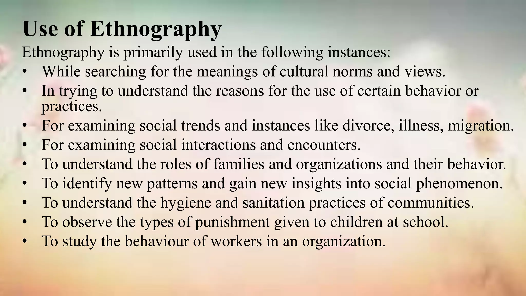 Ethnography | PPTX