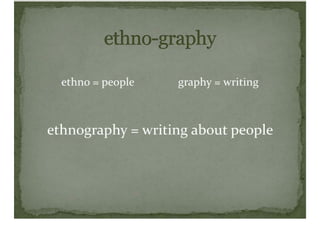 Ethnography | PDF