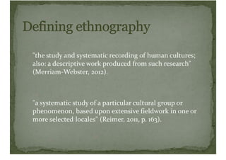 Ethnography | PDF