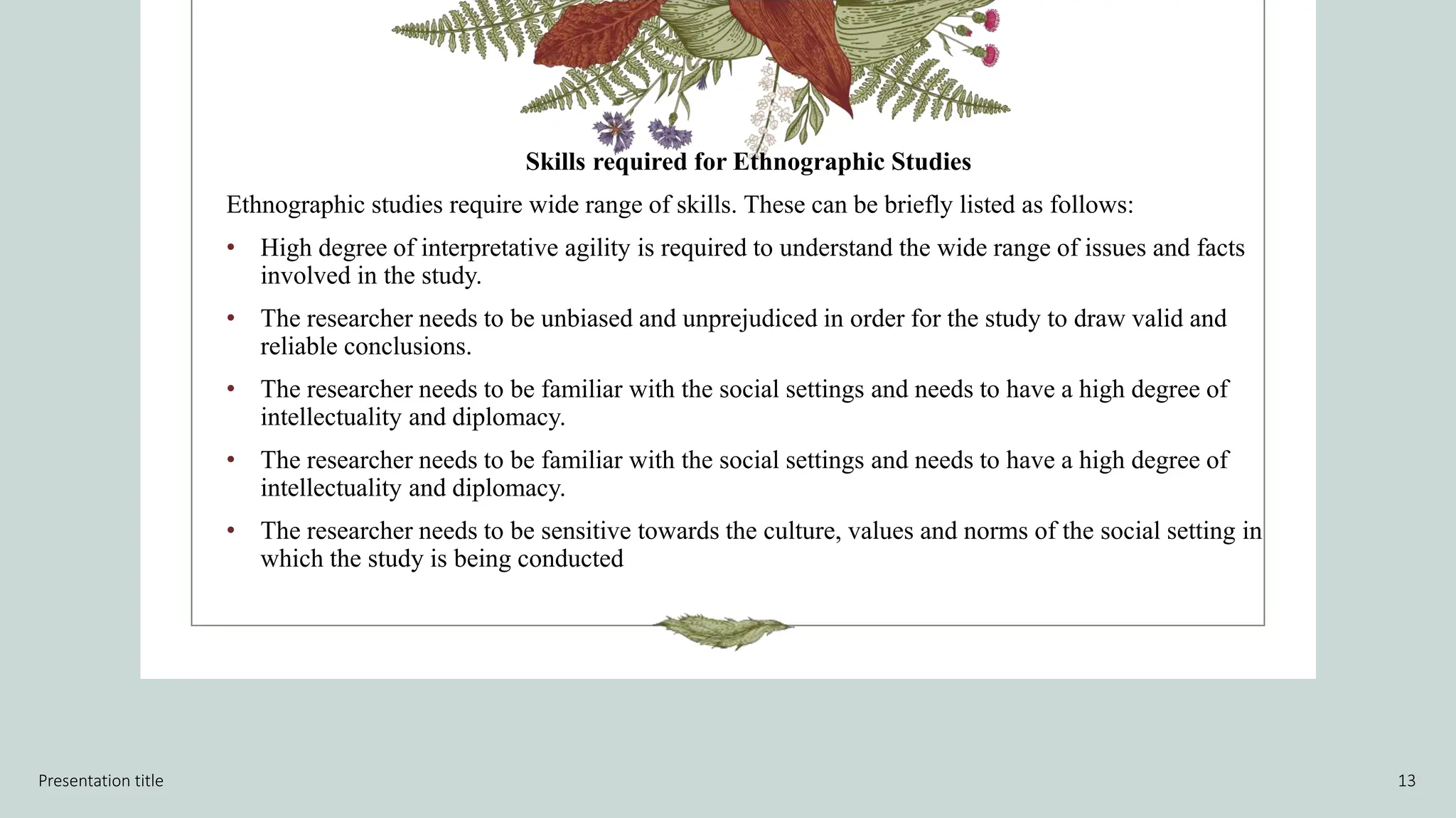 ETHNOGRAPHY. presentation for advanced classroom action research | PPTX