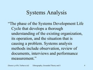 Ethnography, Grounded Theory and Systems Analysis | PPT