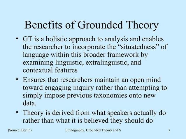 Ethnography, Grounded Theory and Systems Analysis | PPT