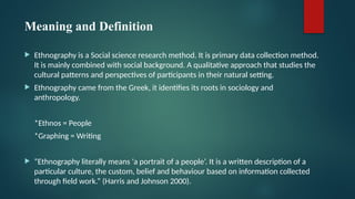 ethnography-OE.pptx for students and social scientist | PPTX